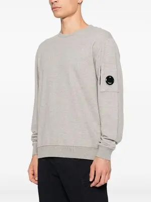 C.P. COMPANY Cotton Crewneck Sweatshirt With Lens Detail