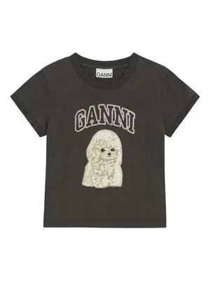 GANNI Poodle Organic Cotton T-shirt - Multicolor