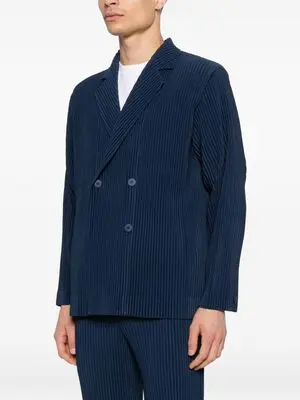 Issey Miyake Pleated Single-breasted Jacket