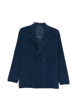 Issey Miyake Pleated Single-breasted Jacket