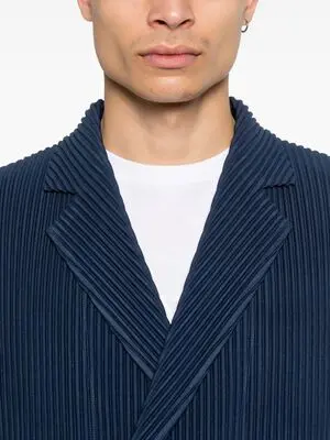Issey Miyake Pleated Single-breasted Jacket