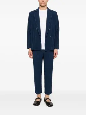 Issey Miyake Pleated Single-breasted Jacket