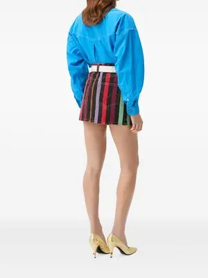 Versace Striped Denim Skirt