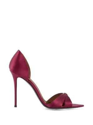 GIUSEPPE ZANOTTI GIUSEPPE ZANOTTI Satin Stiletto Heel Sandals With Rhinestone Detail Multicolor