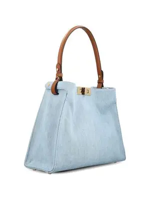 Fendi Way Medium Denim Tote - Multicolor
