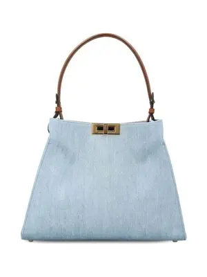 Fendi Way Medium Denim Tote - Multicolor