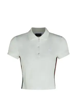 Gucci Ribbed Polo Shirt With Side Stripes - Multicolor