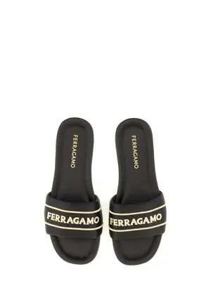 FERRAGAMO Logo Slide Sandals