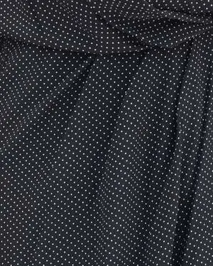 SA SU PHI Cross-over Maxi Dress With Micro Polka Dots