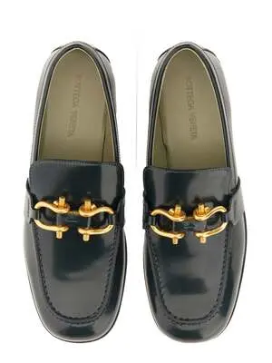 Bottega Veneta Moccasin Monsieur Loafers With Gold Tone Hardware