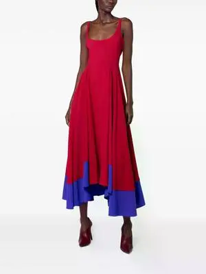 ROKSANDA Awning Colour-block Midi Flared Dress