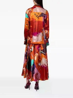 ROKSANDA Abstract Print Wrap Top