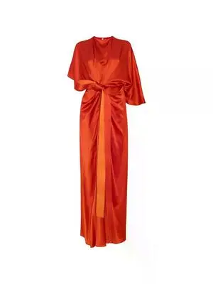 ROKSANDA Hierys Knotted Silk-satin Maxi Dress