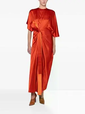 ROKSANDA Hierys Knotted Silk-satin Maxi Dress