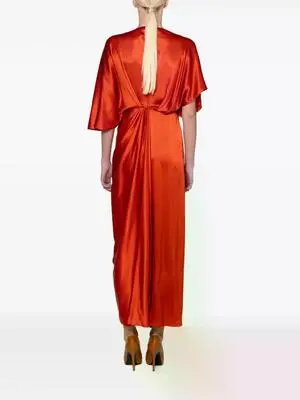 ROKSANDA Hierys Knotted Silk-satin Maxi Dress