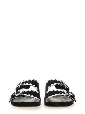 Isabel Marant Étoile Lennyo Studded Buckled Sandals - Black