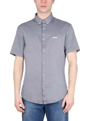 BOSS Shirt With Logo - Gray