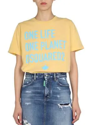 Dsquared2 One Life One Planet T-shirt - Yellow