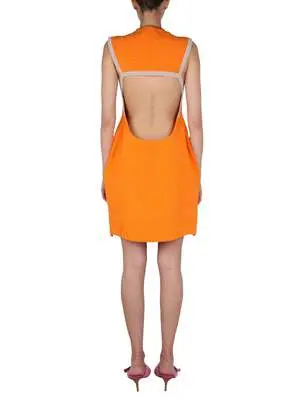 Jacquemus La Robe Sorbetto Dress With Cut Out Detail - Orange