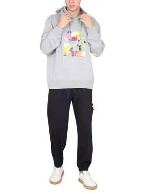 Etro Patchwork Graphic Hoodie - Gray
