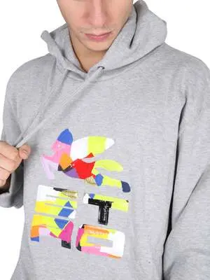 Etro Patchwork Graphic Hoodie - Gray