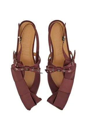 GANNI Satin Ballerina