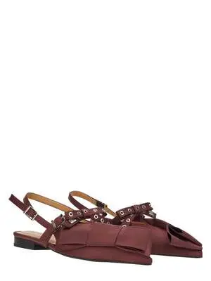 GANNI Satin Ballerina Shoes - Multicolor