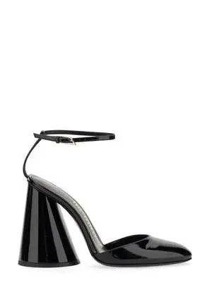 Attico Luz" Sculptural Heel Sandals - Black