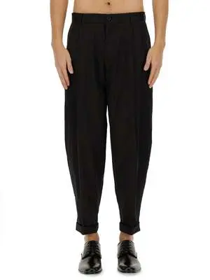 Dolce & Gabbana Double Pence Tailored Trousers - Black