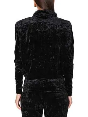 Saint Laurent Velvet High Neck Top