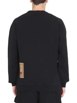 TEN C Crewneck Sweatshirt With Logo Print - Black
