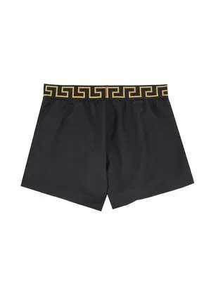 Versace Short Da Mare Con Bordo Greca