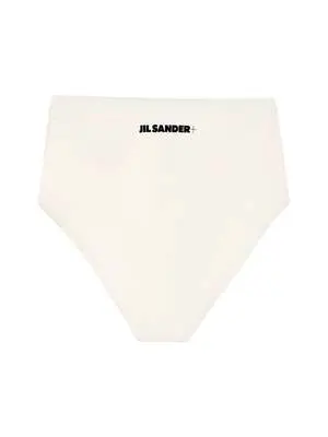 JIL SANDER Bikini Briefs With Logo - Cream