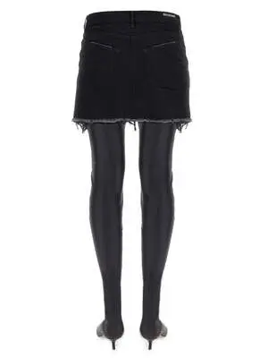 Balenciaga Mini Cut-up Skirt - Black