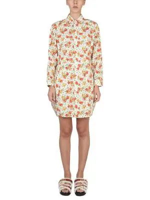 Marni Floral Print Shirt Dress