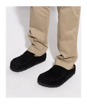 BIRKENSTOCK Naples Suede Loafer-style Mules