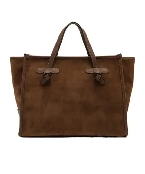 GIANNI CHIARINI Knotted Buckle Suede Tote Bag