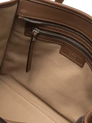 GIANNI CHIARINI Knotted Buckle Suede Tote Bag