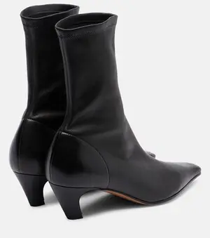 Khaite Arizona Leather Ankle Boots