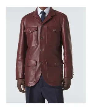 Brunello Cucinelli Leather Field Jacket
