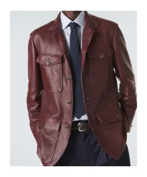 Brunello Cucinelli Leather Field Jacket