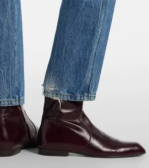 Khaite Colt Leather Ankle Boots