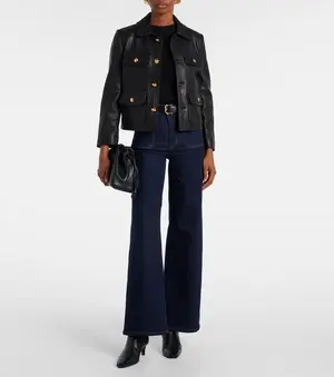 FRAME High-waisted Wide-leg Jeans