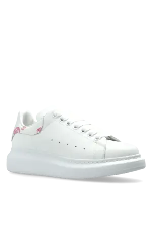 Alexander McQueen Leather Low Top Sneakers With Graphic Detail