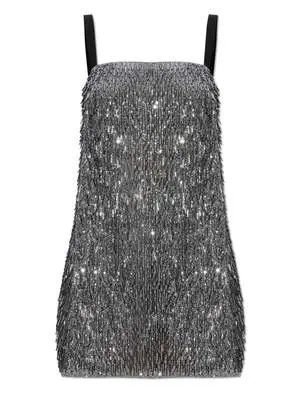 Dolce & Gabbana Embellished Mini Dress - Silver