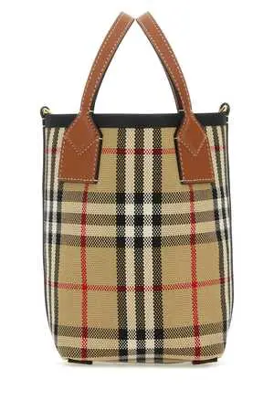 Burberry Embroidered Fabric London Bucket Bag - Multicolor