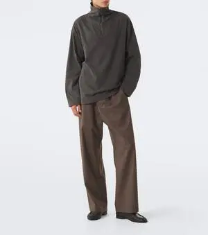 THE ROW Marcielo Cotton Half-zip Top