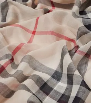 Burberry Check Wool And Silk Scarf