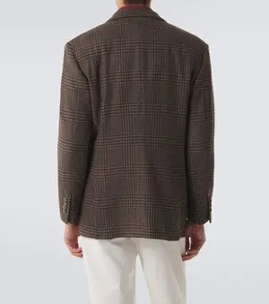 Brunello Cucinelli Prince Of Wales Check Cashmere Blazer