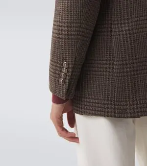 Brunello Cucinelli Prince Of Wales Check Cashmere Blazer